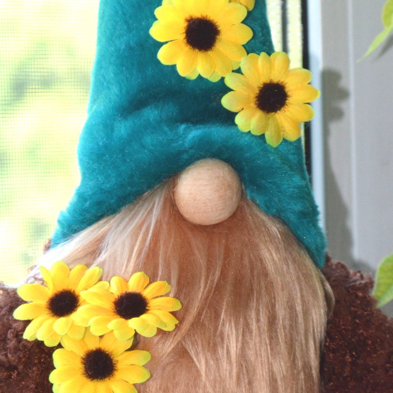 Gnome With Sunflowers House Gnome Scandinavian Gnome - Etsy
