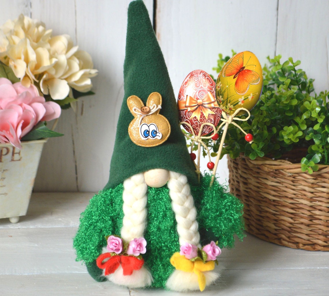 Easter Decoration Bunny Gnomes With Easter Eggs Easter Gift | Etsy