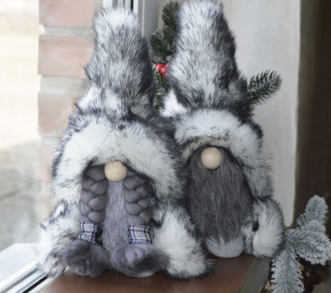 Gray Scandinavian Gnomes: Handmade Christmas Holiday Decor - Etsy