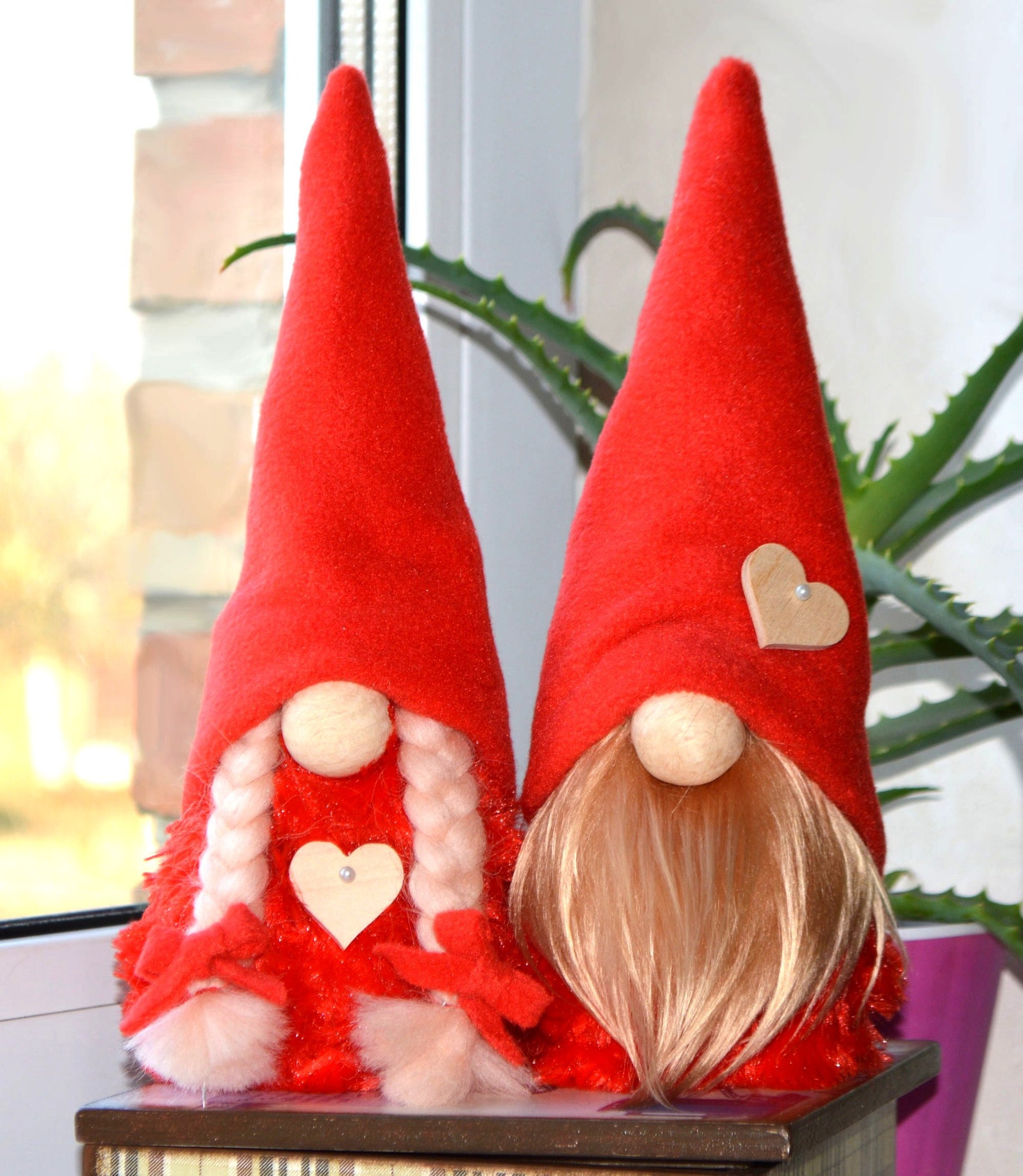 Valentine gnomes Good luck gift Valentine's dolls Girl | Etsy