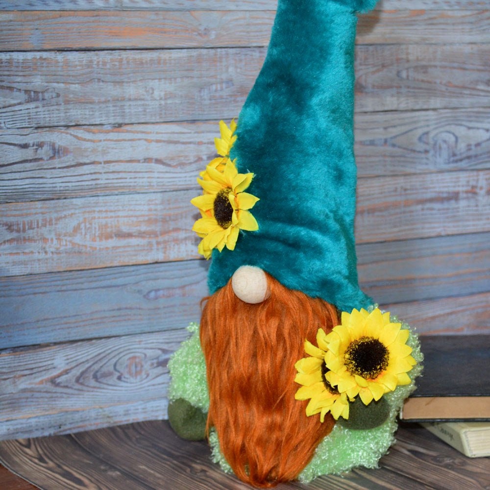 House Gnome with sunflowers Scandinavian gnome Swedish | Etsy