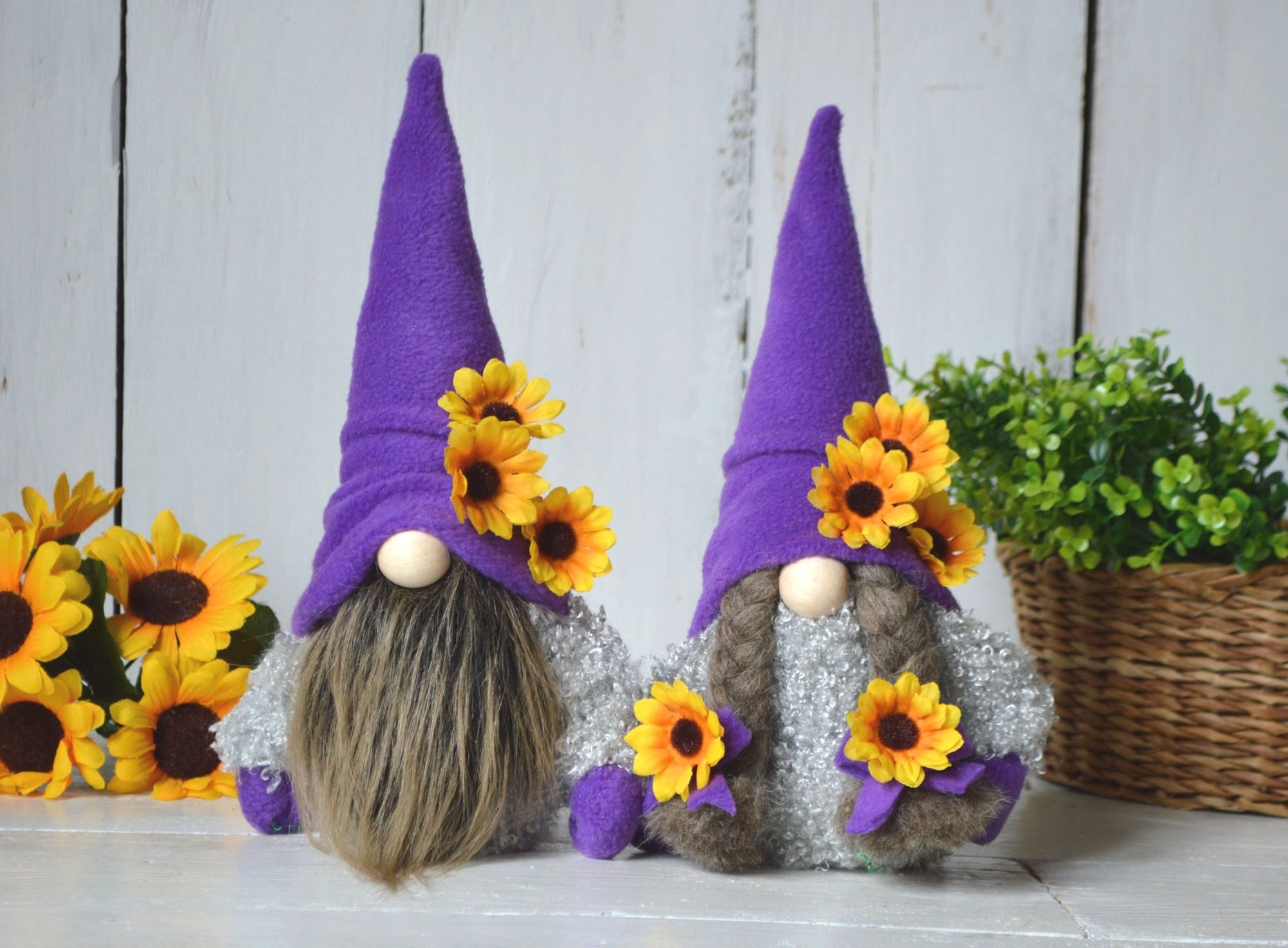Sunflower Gnome Home Decoration Summer Gnome Scandinavian - Etsy