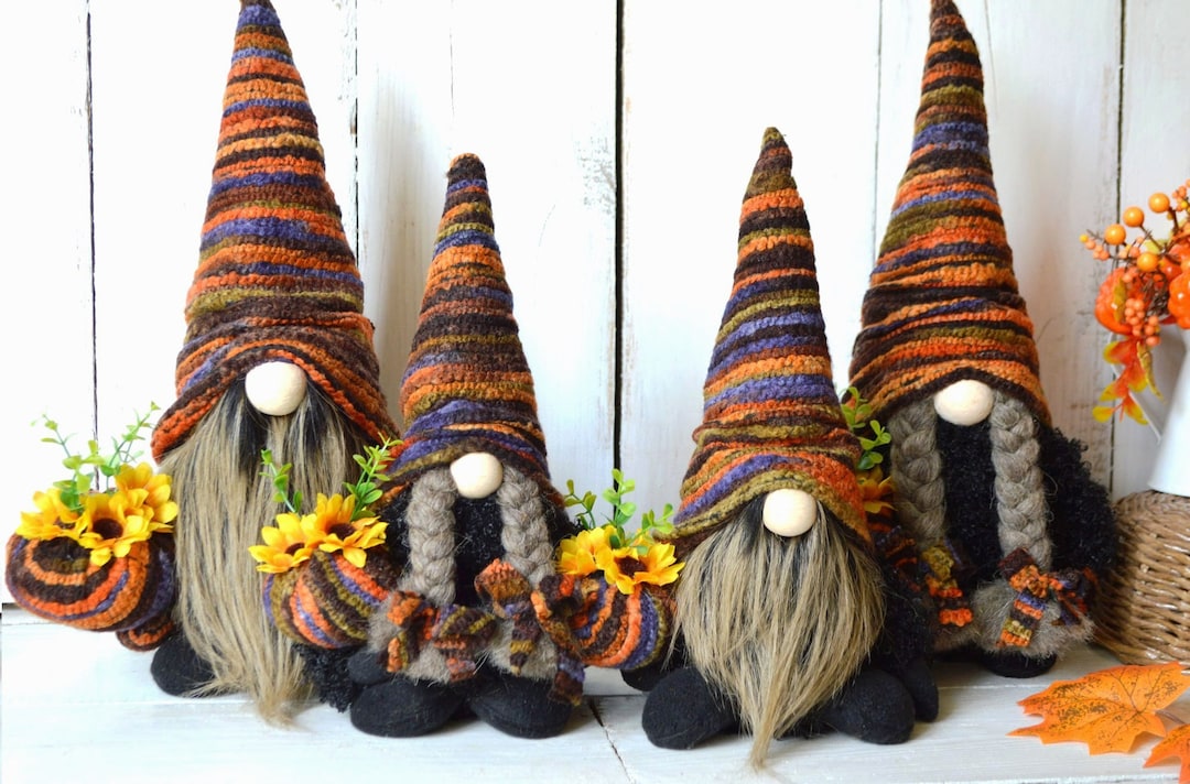 Halloween Decor Autumn Gnomes With Pumpkins, Fall Party, Farmhouse ...