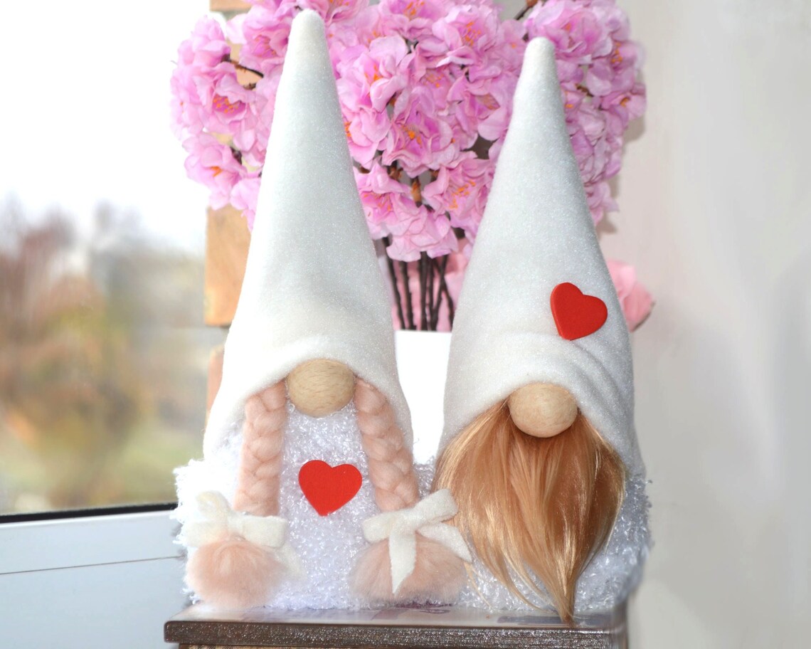 Scandinavian Gnomes love Valentine gnomes Valentine's | Etsy