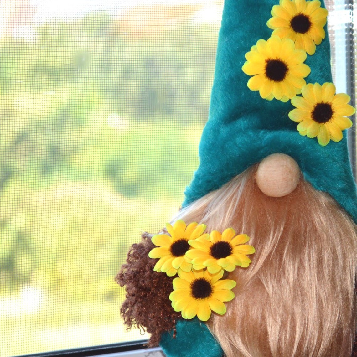 Gnome With Sunflowers House Gnome Scandinavian Gnome - Etsy