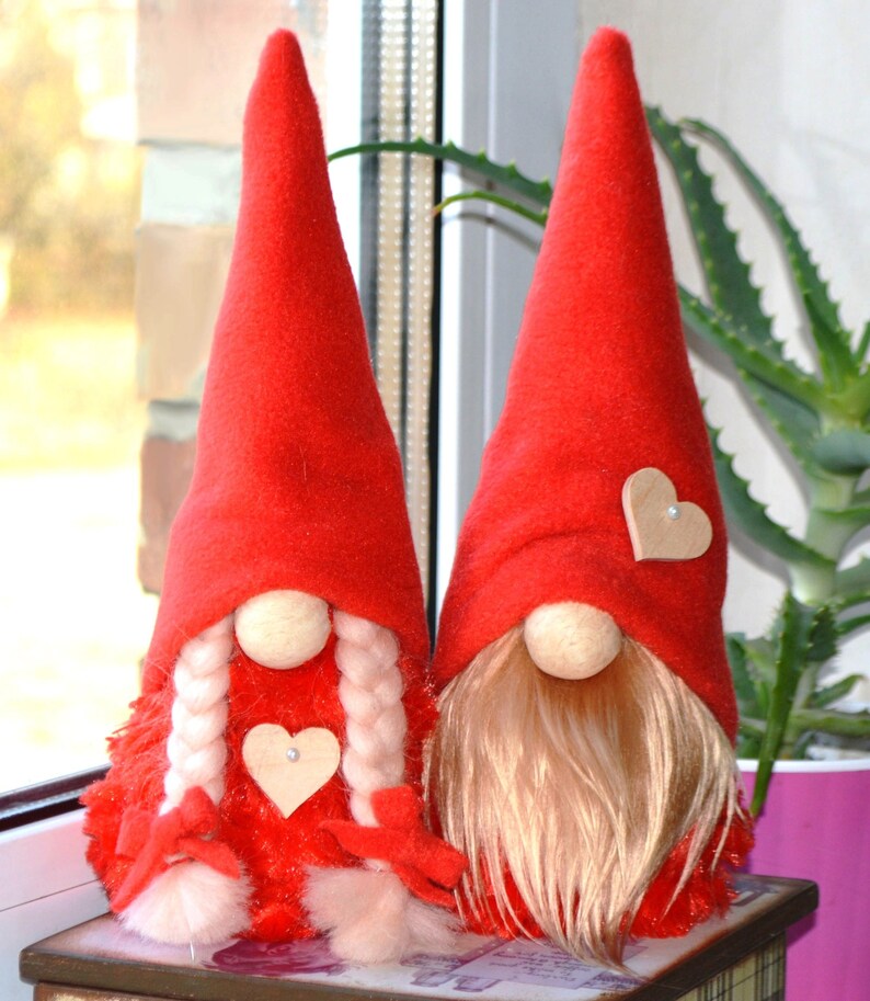 Valentine gnomes Good luck gift Valentine's dolls Girl | Etsy