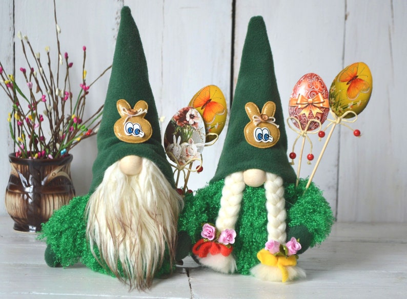 Easter Decoration Bunny Gnomes With Easter Eggs Easter Gift | Etsy