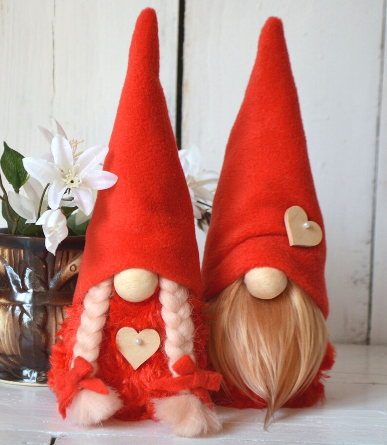 Valentine gnomes Good luck gift Valentine's dolls Girl | Etsy