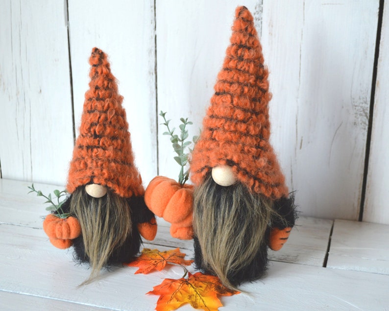 Autumn Gnomes With Pumpkin Halloween Decor Fall Decor Fall - Etsy