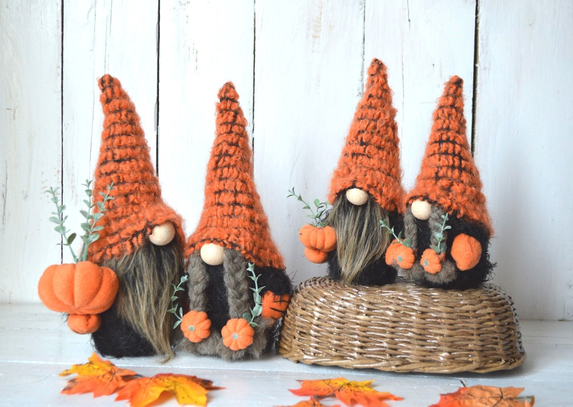 Autumn gnomes with pumpkin Halloween decor fall decor Fall | Etsy