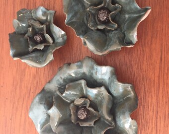 Ceramic flowers | Etsy