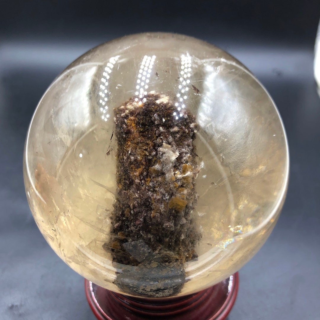 NATURAL Tourmaline Ball , Rare Quartz Tourmaline Ball , Crystal Quartz ...