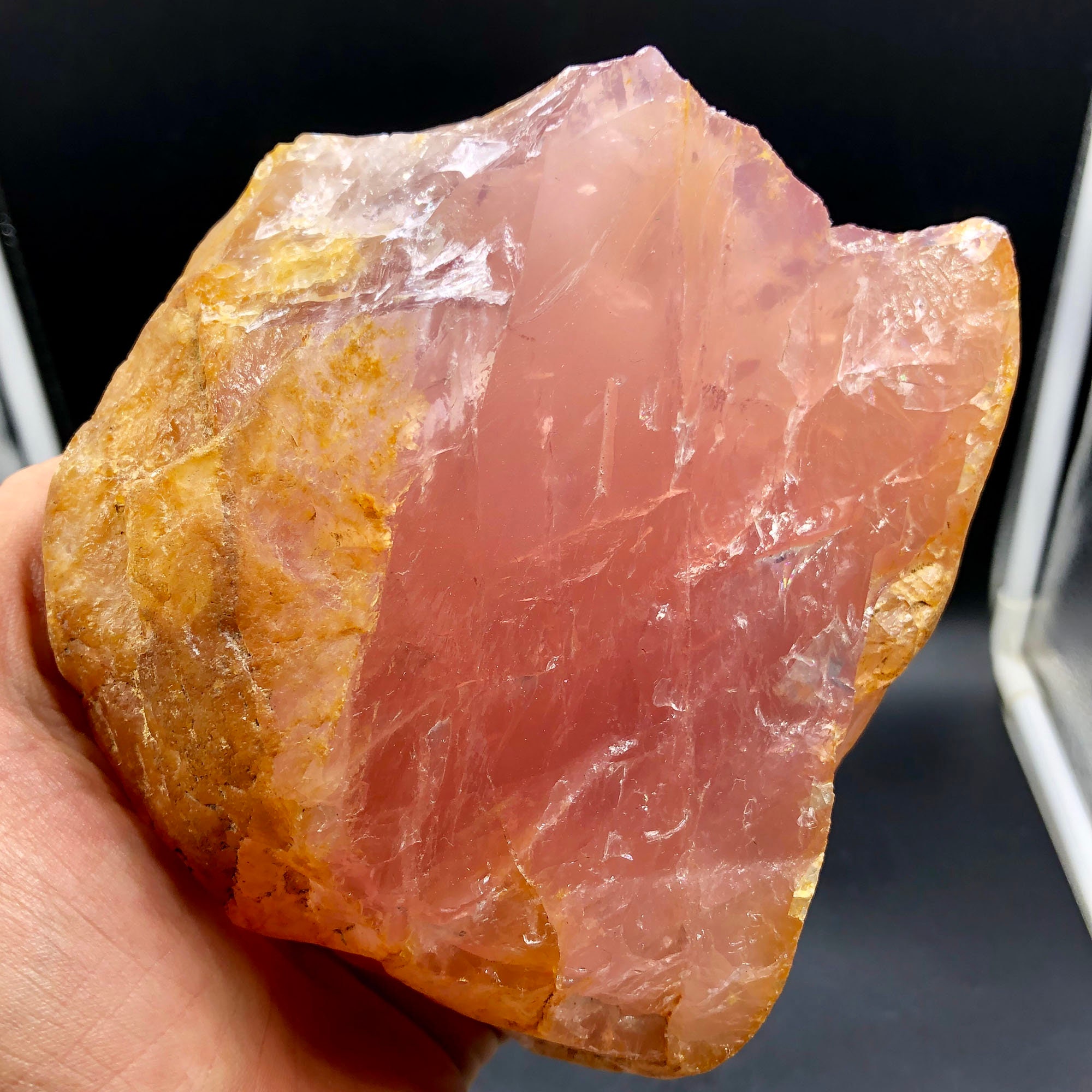 Crystal Pink Hibiscus Stone， Natural Pink Crystal Specimen ,unique ...
