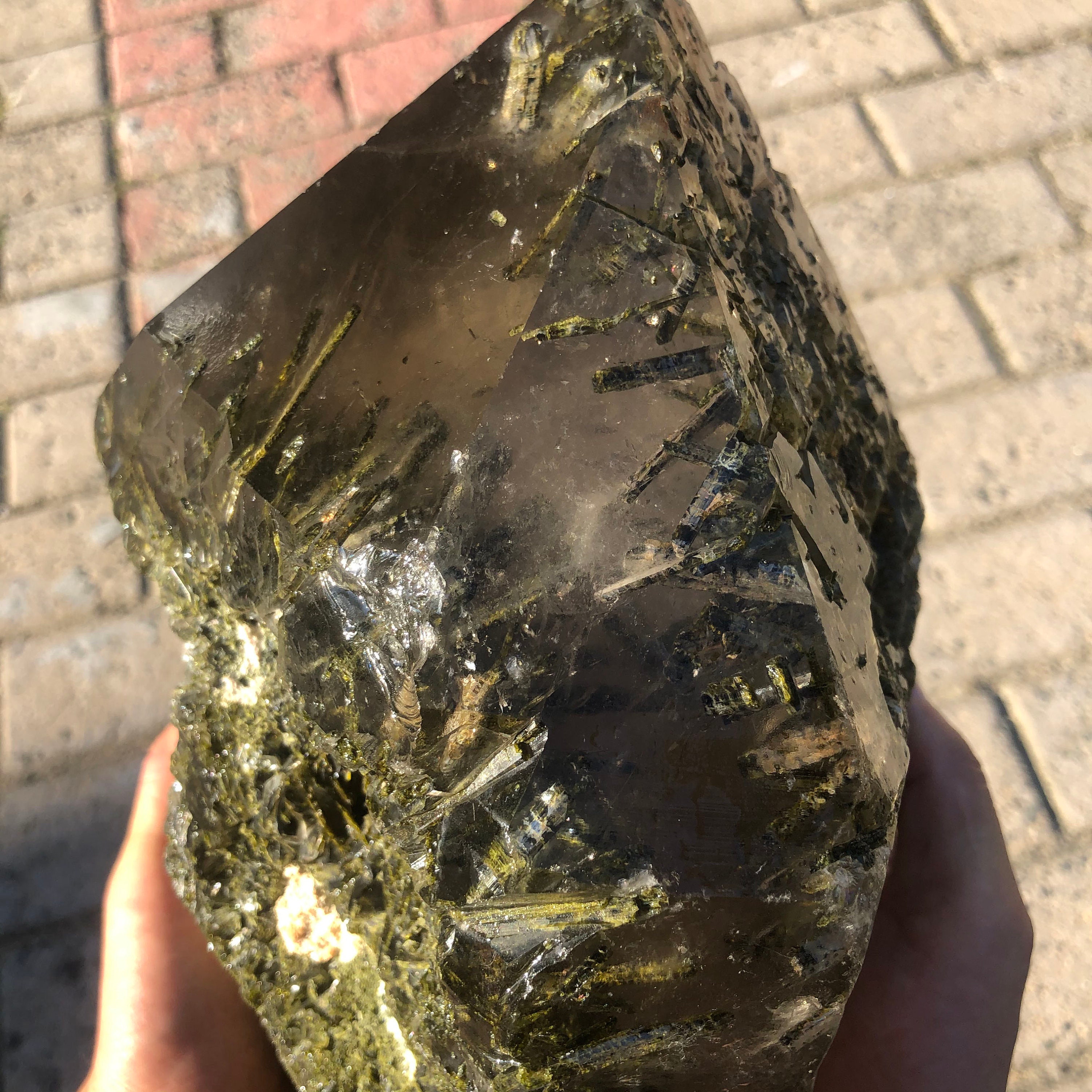 10.3kg Verdelite Crystal Specimen, Natural Green Tourmaline Cluster ...