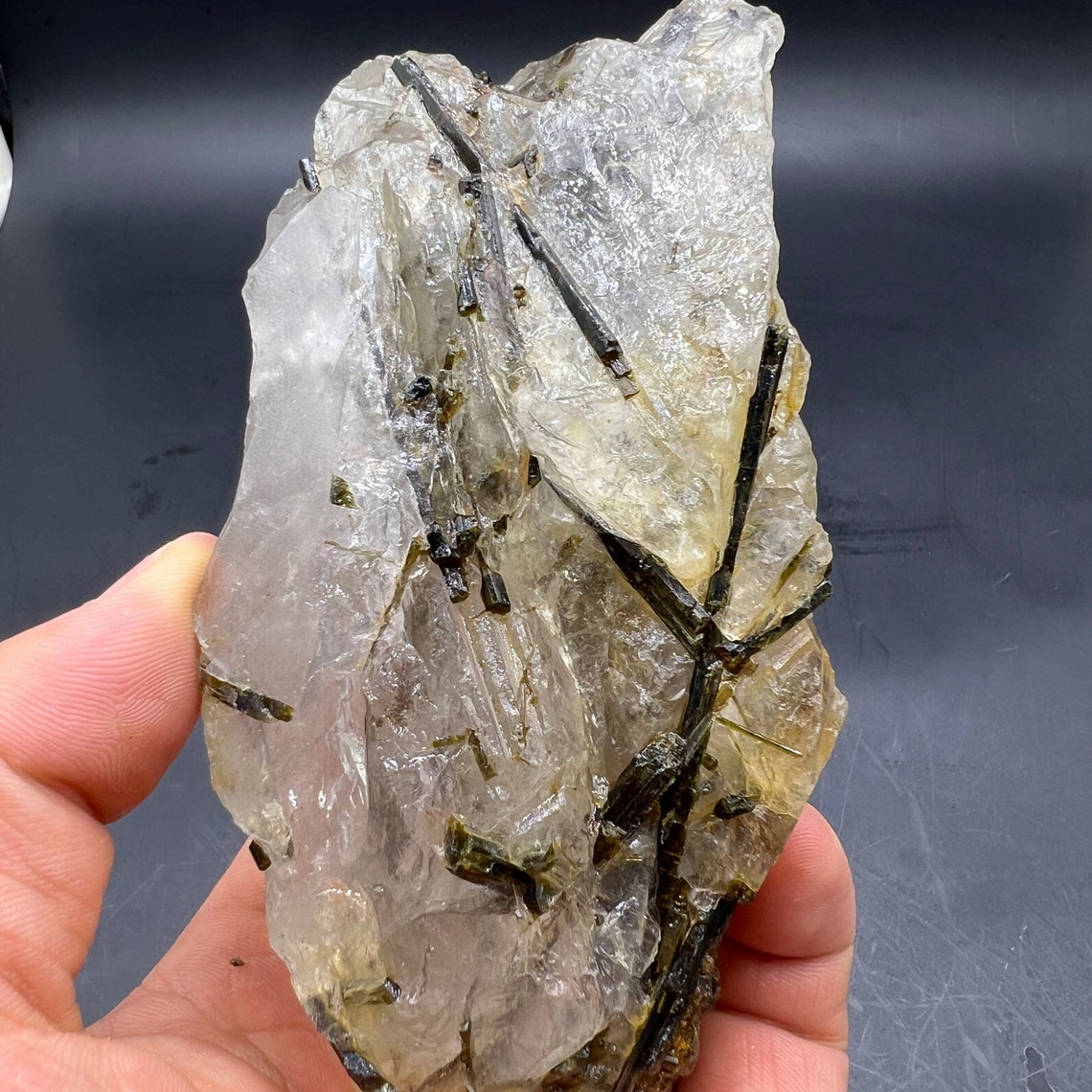 CRYSTAL Natural Verdelite Mineral Specimen/ Green Tourmaline #A2197 - Etsy