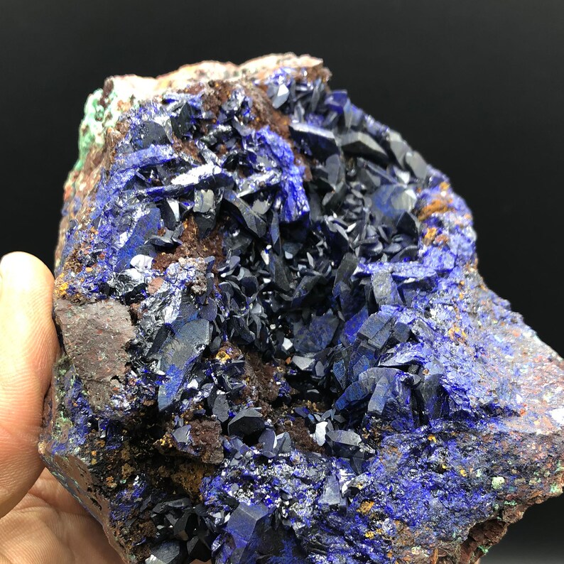 Crystal Big Azurite ,natural Blue Azurite Mineral Specimen, Large ...