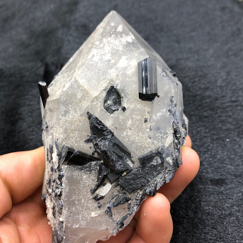Blue Tourmaline Matrix Crystal Mineral Specimen #2456 - Etsy
