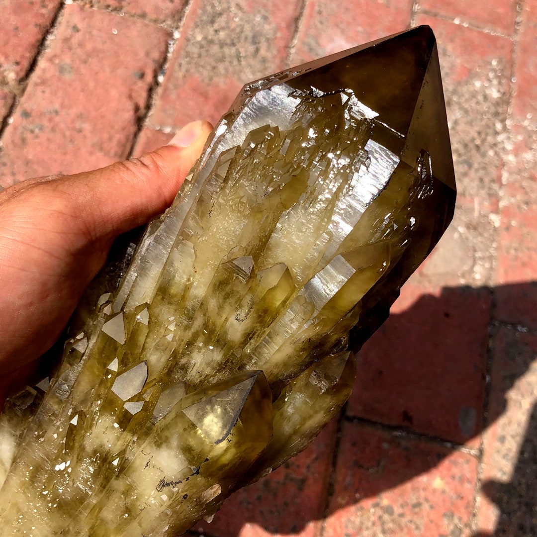 High Quality CRYSTAL Natural Brazilian Yellow Crystal Very Rare Scepter ...