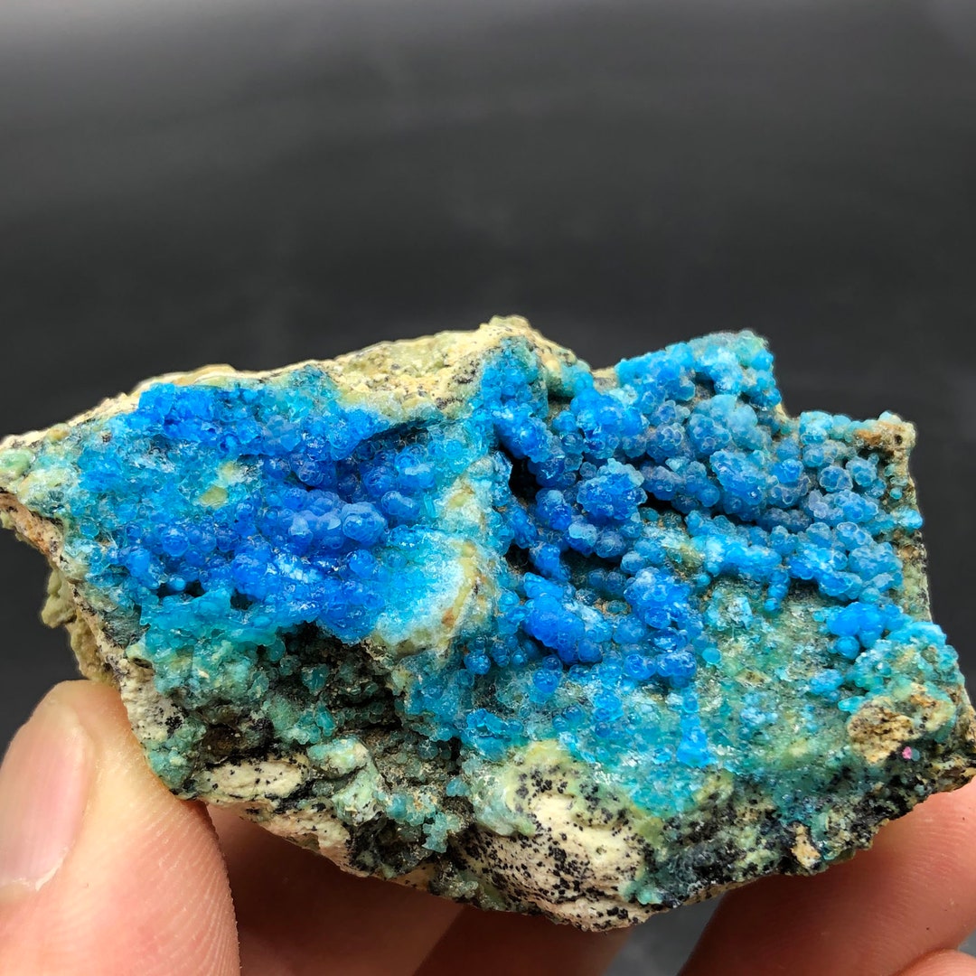 Crystal Gibbsite Natural Blue Gibbsite Specimen Blue Crystal Mineral ...