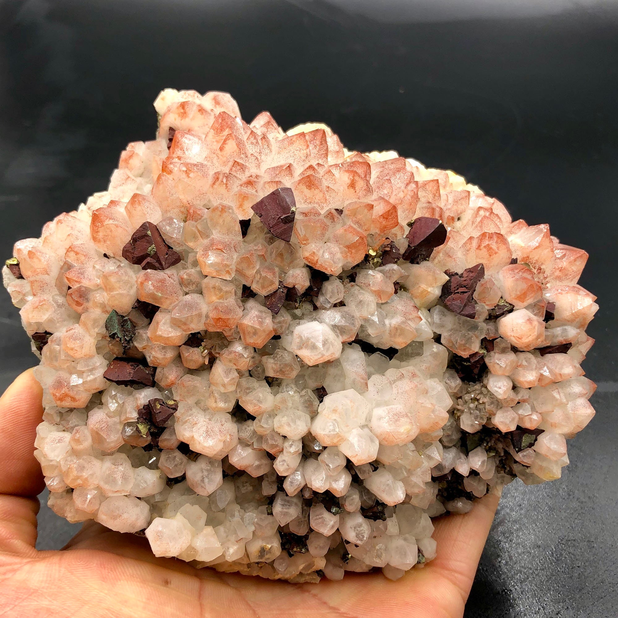 Rare Natural Red Crystal Chalcopyrite Mineral Specimen,calcite ...