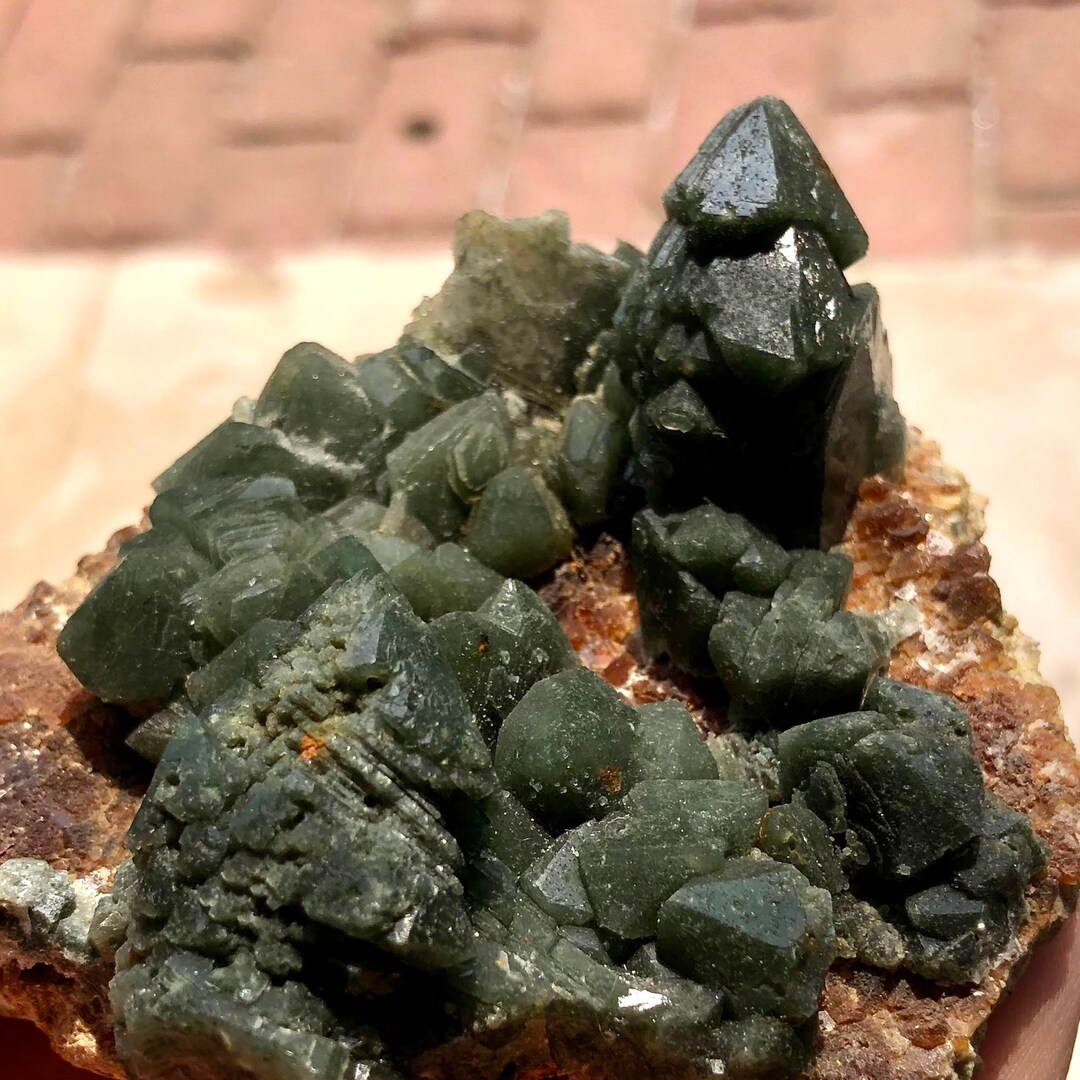 Excellent Green Quartz Crystal Cluster Mineral Specimen From Inner ...