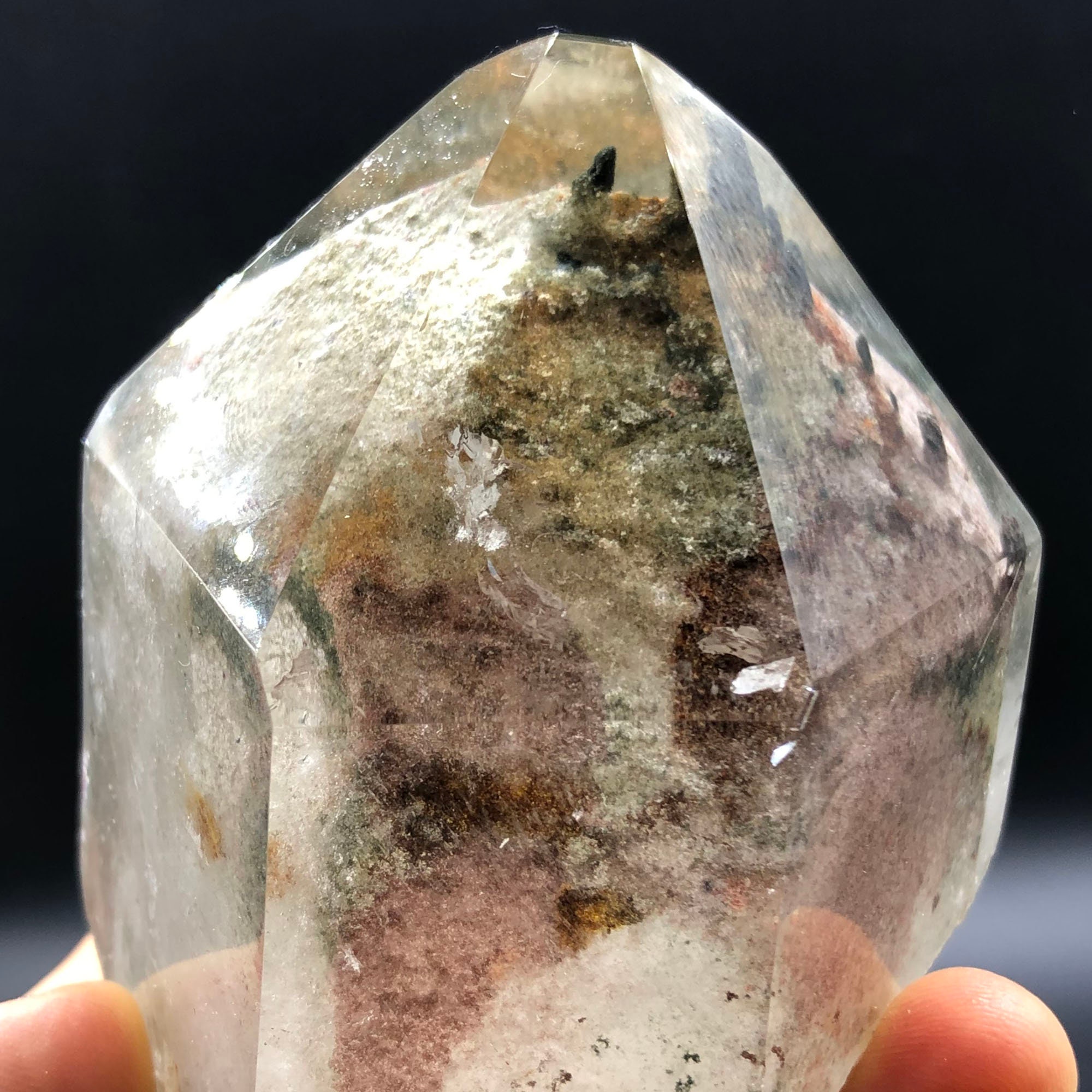 464g Natural Red/green/white Ghost Crystal Mineral - Etsy