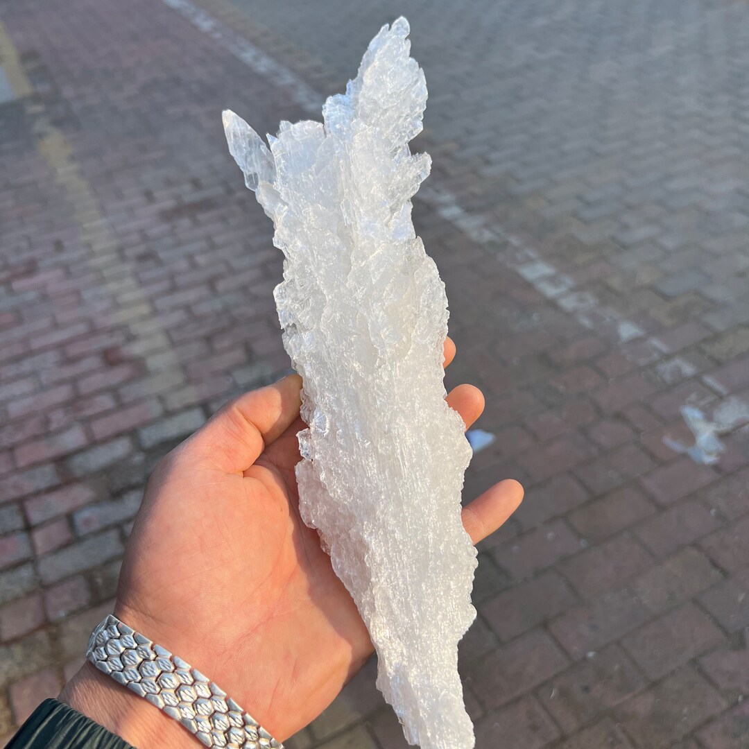 509g Optical Gypsum Selenite Slab From Utah - Natural, Raw Mineral ...