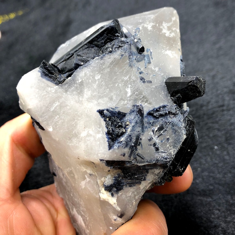 Crystal Natural Blue Crystal Mineral Specimentourmaline Rare - Etsy