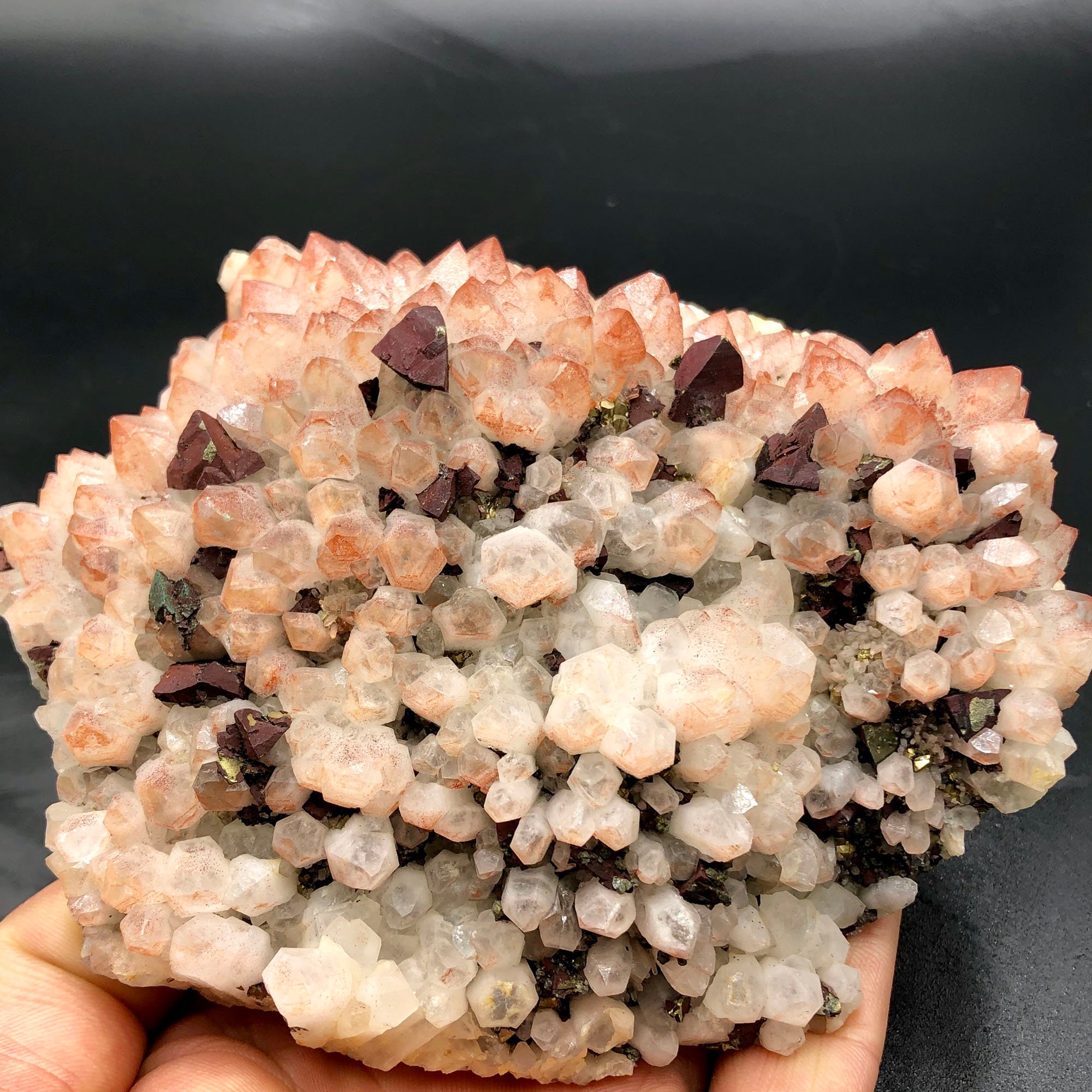 Rare Natural Red Crystal Chalcopyrite Mineral Specimen,calcite ...