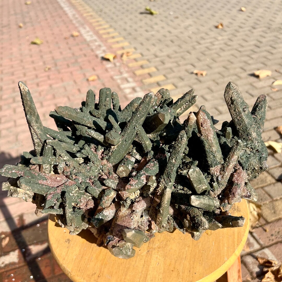 8.5kg Excellent Green Quartz Crystal Cluster Mineral Specimen From ...