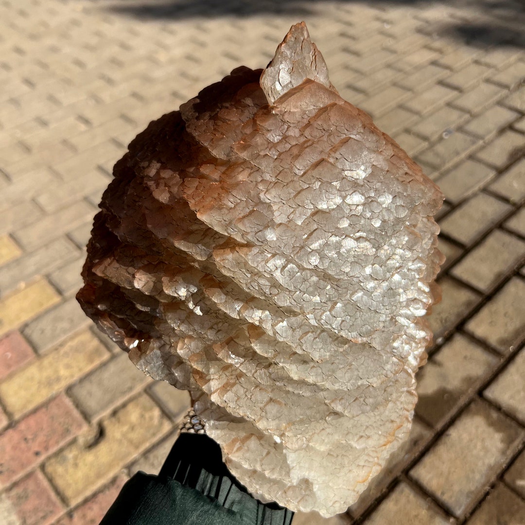 7.6kg Calcite CRYSTAL Natural Pretty Pagoda Type Calcite Mineral ...