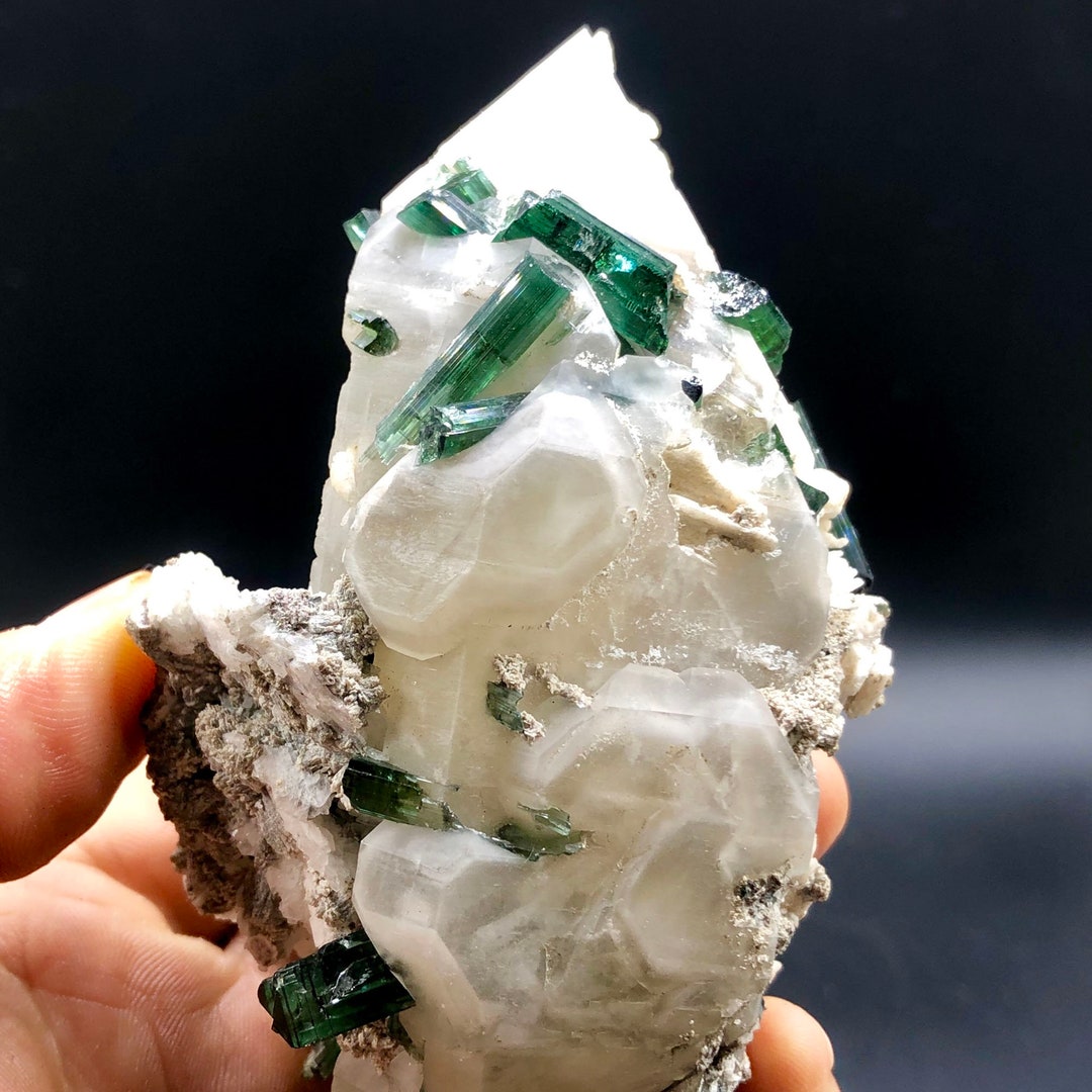 445g Blue Tourmaline,natural Rare Blue Verdelite Crystal Specimen ...