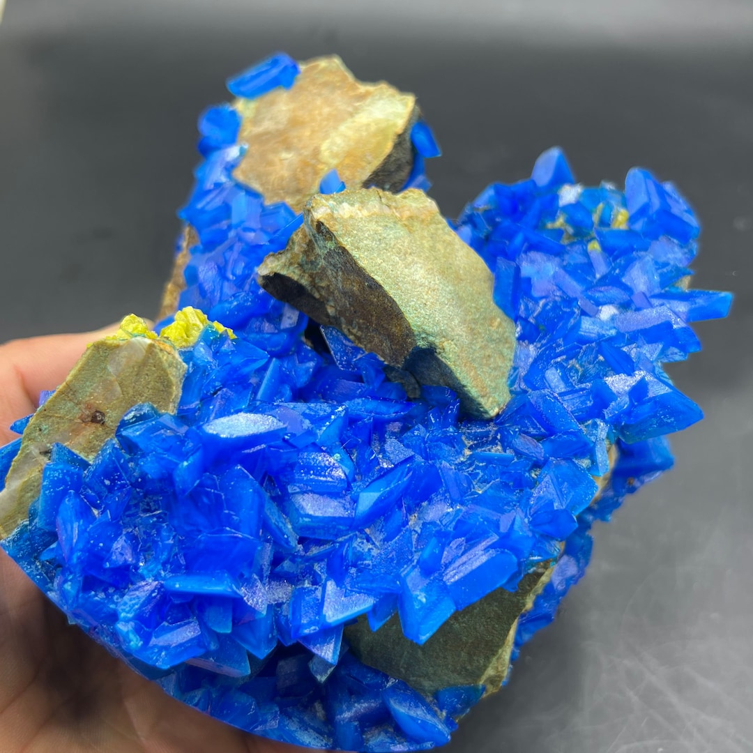 Blue Vitriol Crystal Cluster, Mineral Specimen #A2064 - Etsy