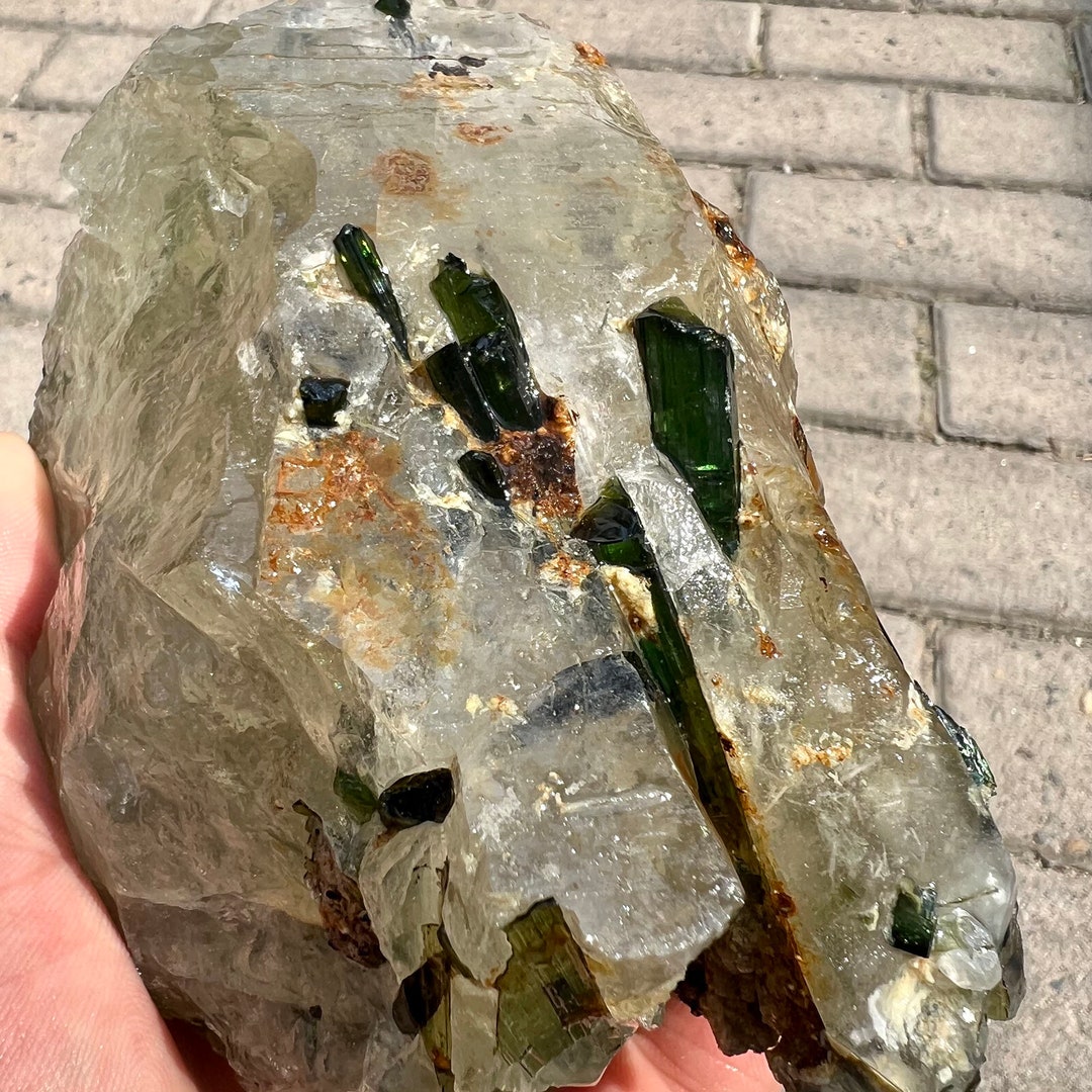 Rare Verdelite /natural "green Tourmaline"crystal Cluster Mineral ...