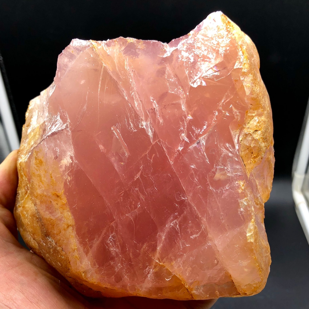 Crystal Pink Hibiscus Stone， Natural Pink Crystal Specimen ,unique ...