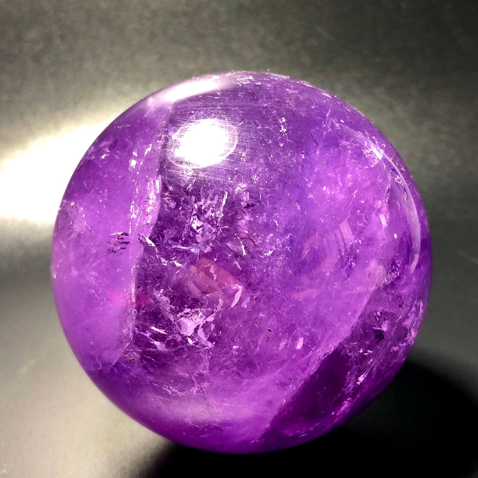 65mm Amethyst Crystal Sphere Healing/Natural Amethyst Quartz | Etsy