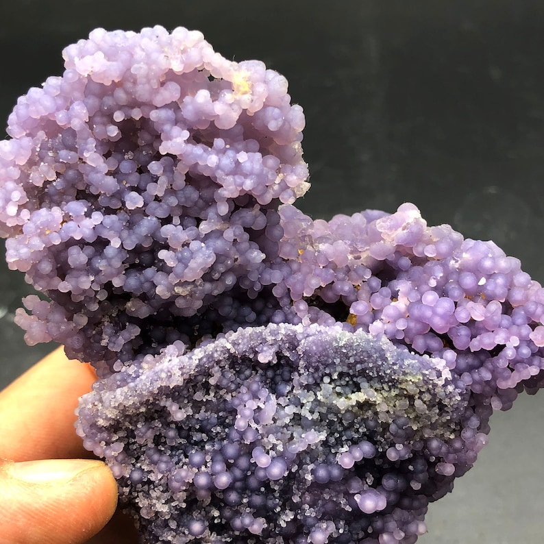 Purple Grape Agate Specimen, Botryoidal Chalcedony Crystal #A1905 - Etsy