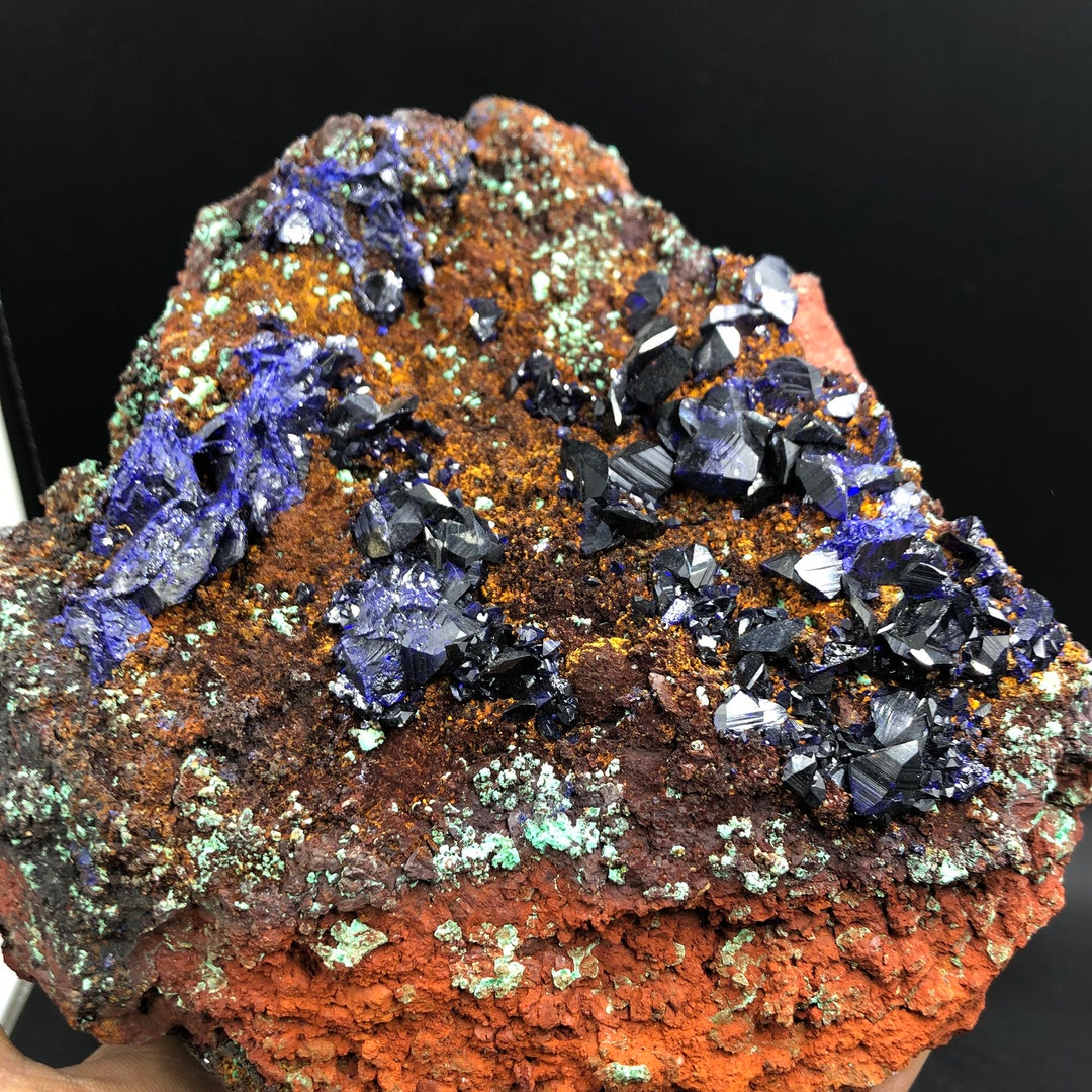 Crystal Big Azurite ,natural Blue Azurite Mineral Specimen, Large ...