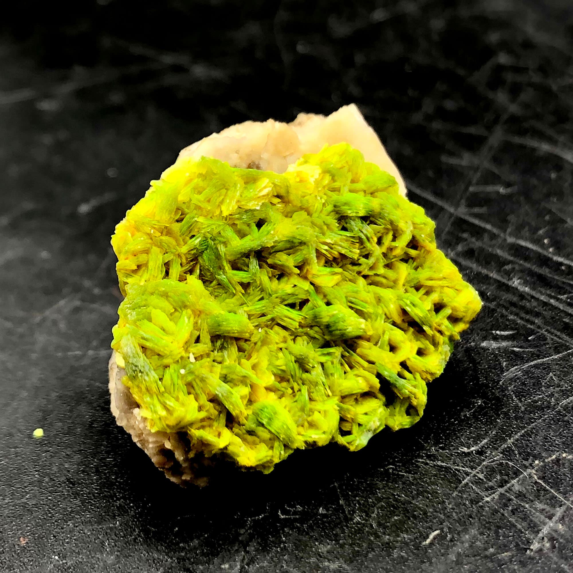 CRYSTALPrecious Lamellar Green Autunite Crystal Mineral | Etsy