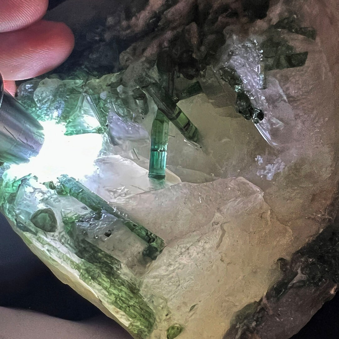 Rare Verdelite /natural green Tourmalinecrystal Cluster Mineral ...