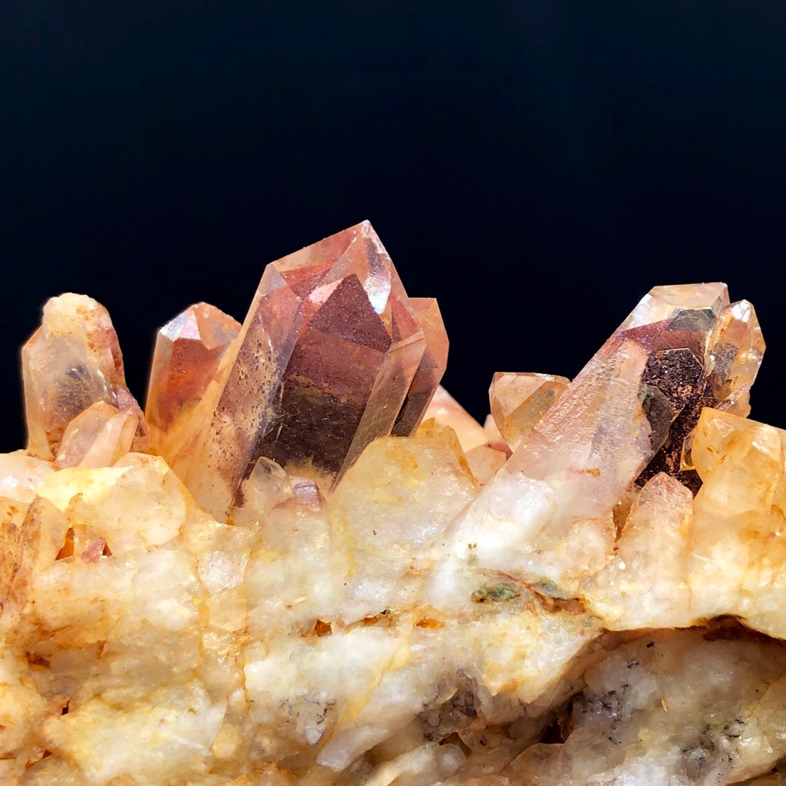 Rare Natural Transparent Red Ghost pyramid Crystal | Etsy