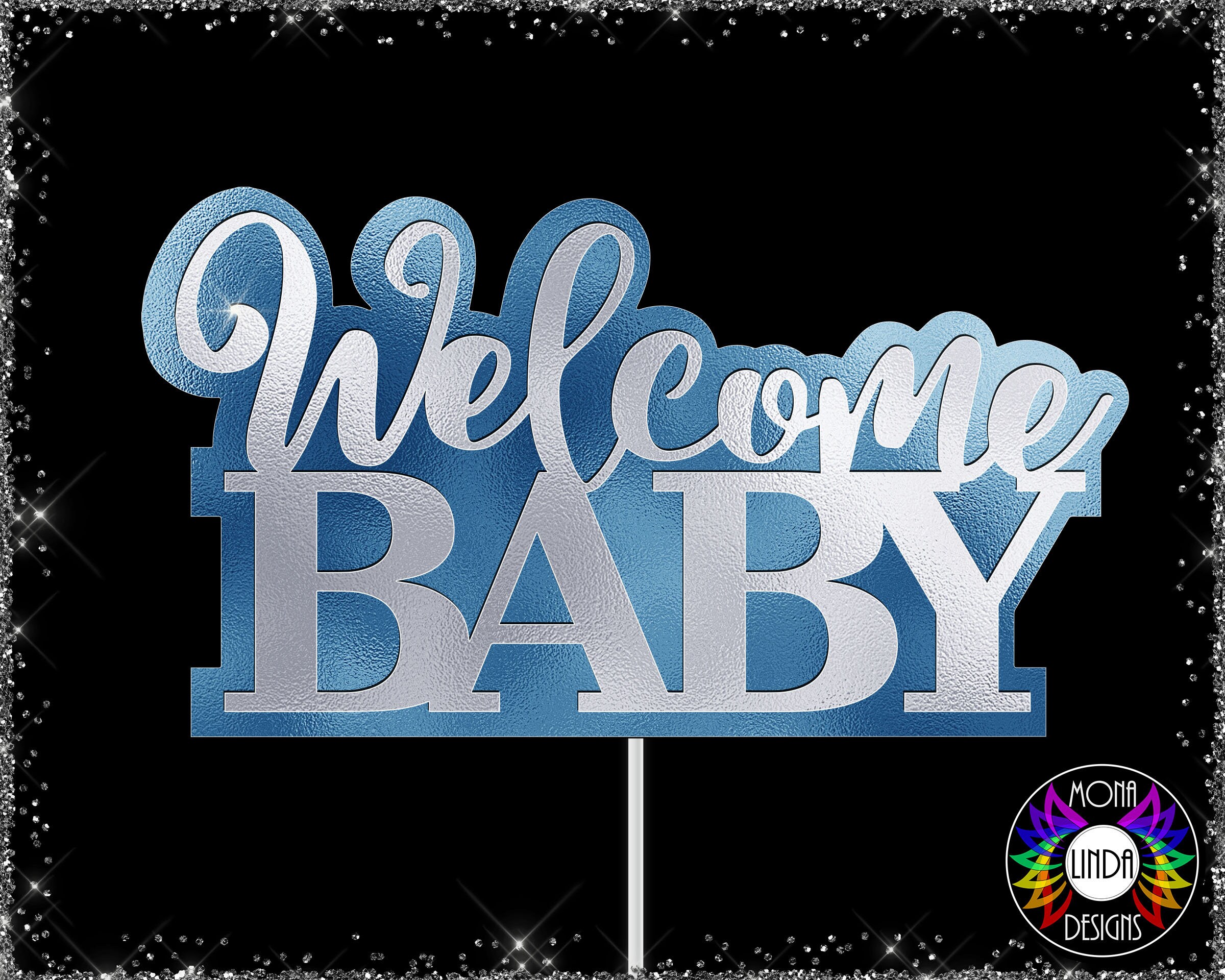 Cake Topper Welcome Baby SVG PNG DXF Cutting File Baby | Etsy