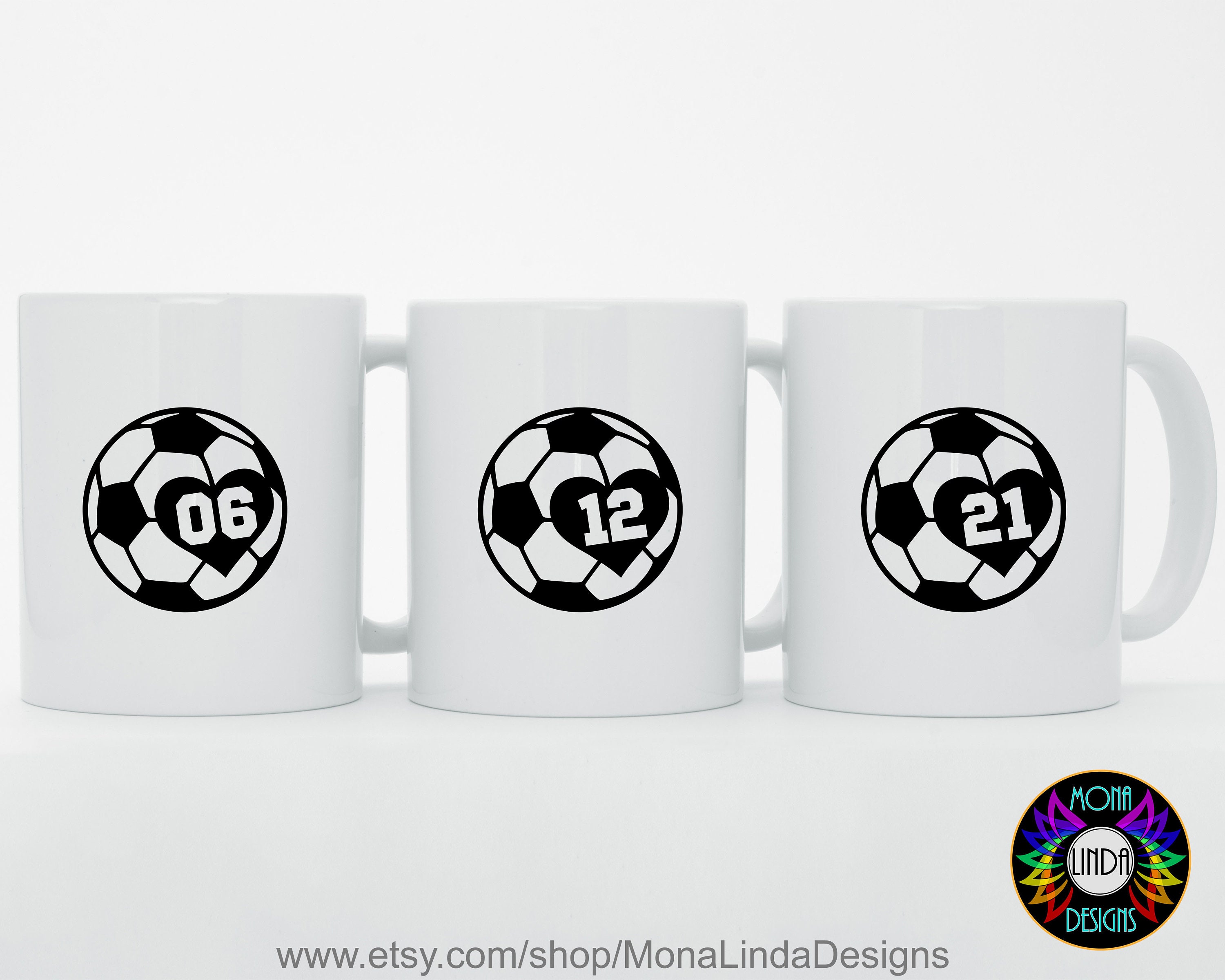 Custom Soccer Ball Bundle SVG Numbers 01-99 Soccer Ball With | Etsy