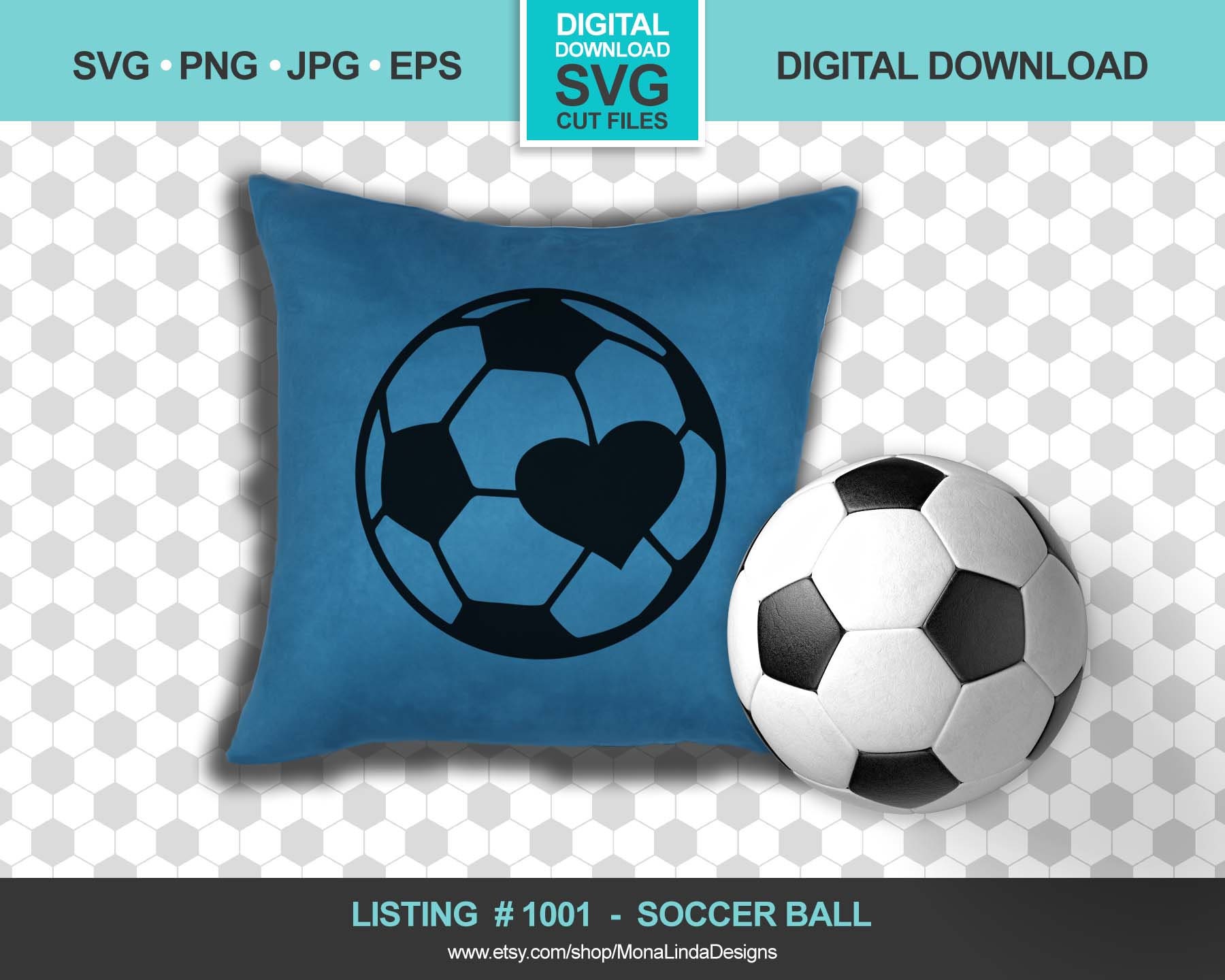 Soccer Ball SVG, Sports, Instant Digital Download, Silhouette, Cricut ...