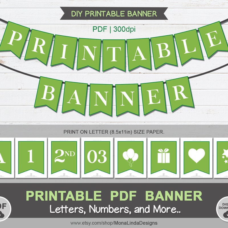 Green Banner - Etsy