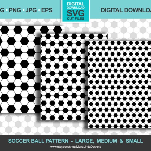 Soccer Ball Pattern SVG Svg Png Pdf Jpg Sports Instant - Etsy