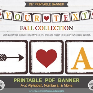 Printable Fall BANNER - PDF, Fall Banner, Printable Square Banner ...