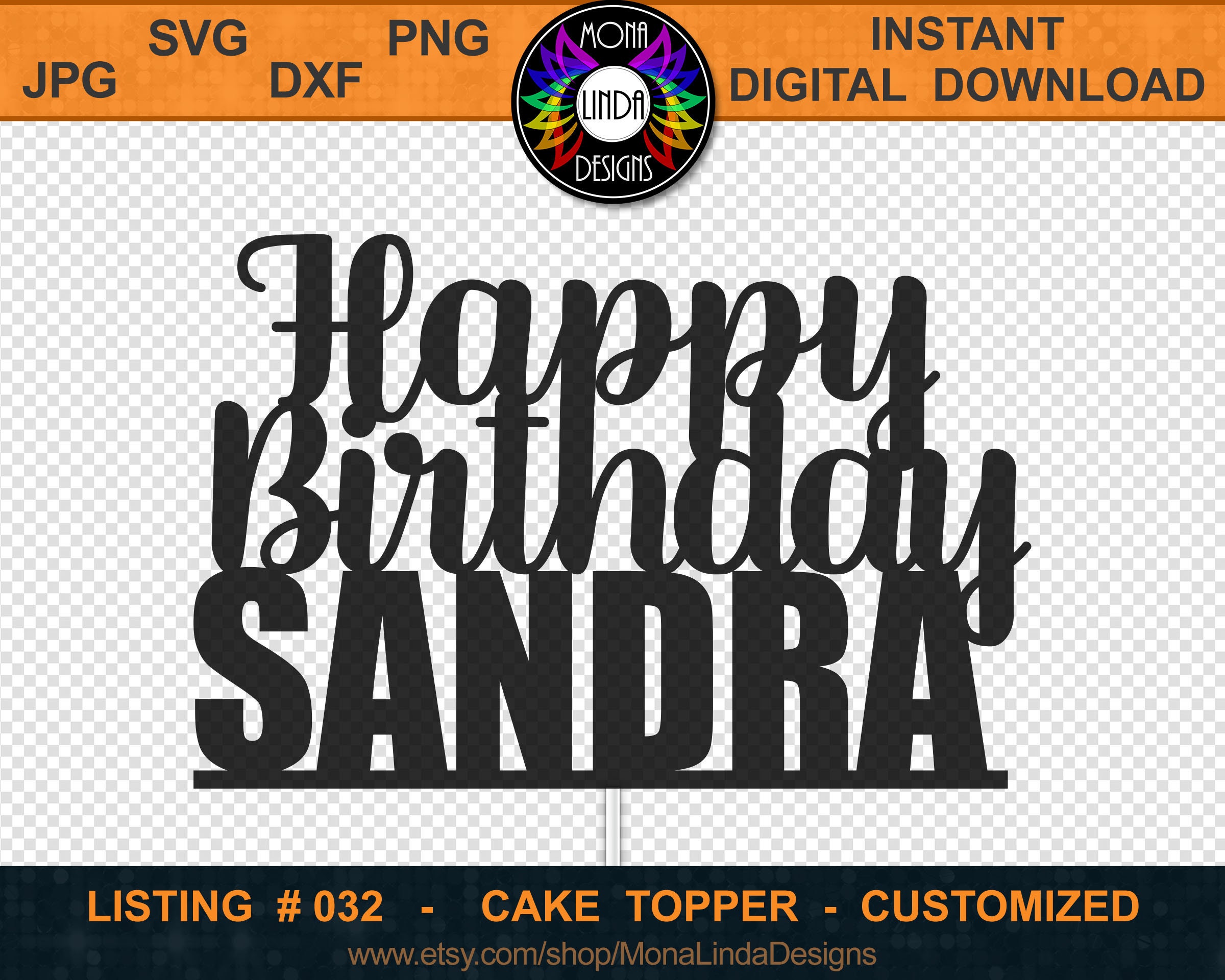 Happy Birthday Sandra Cake
