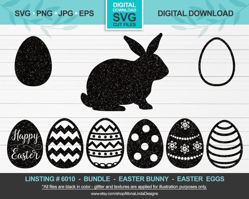 Easter Eggs and Easter Bunny SVG Easter Bundle svg cut file | Etsy