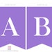 Purple Printable PDF Banner,printable Alphabet Letter Banner,printable ...